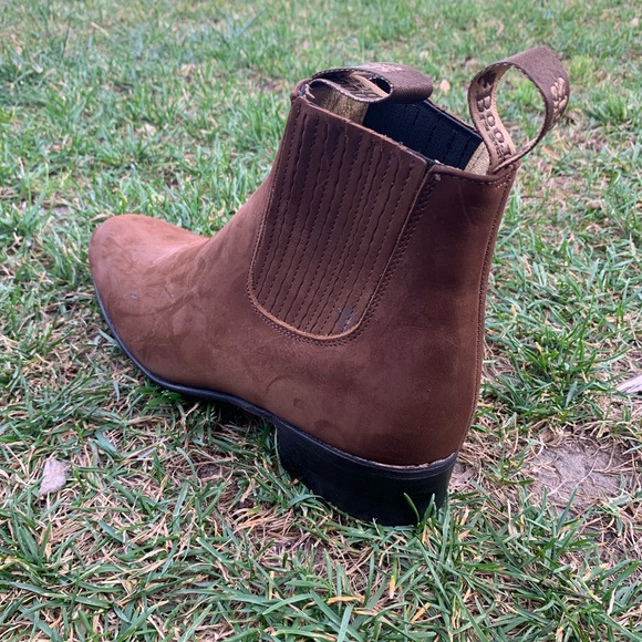 La sierra | Shoes | Mens Nubuck Leather Cowboy Western Charro Botin ...